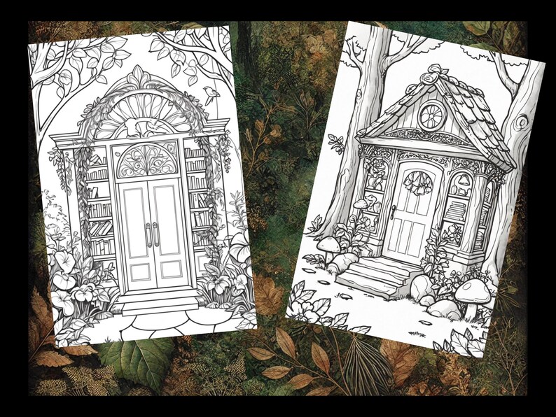 30 Magical Little House Coloring Pages, Adult Kids Coloring Book ...