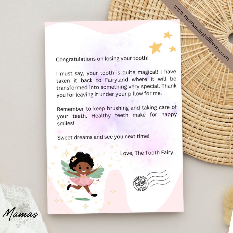 Tooth Fairy Letter, Letter From Tooth Fairy, Tooth Fairy Note, Lost ...