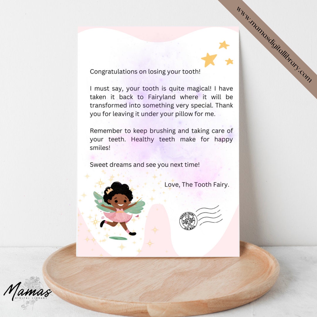 Tooth Fairy Letter, Letter From Tooth Fairy, Tooth Fairy Note, Lost ...