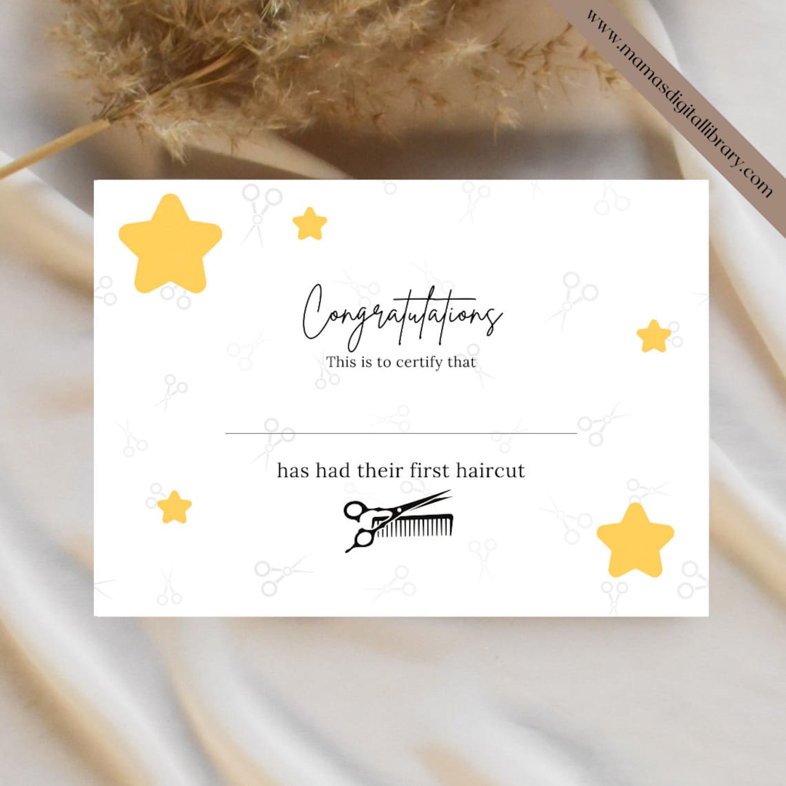First Haircut Award, Haircut Certificate, Congratulations on Your ...
