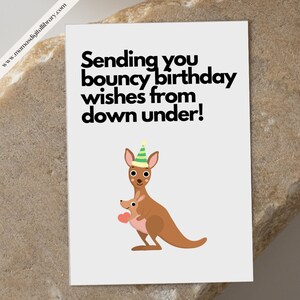 Kangaroo Birthday Wishes, Happy Birthday Card Australia, Aussie ...