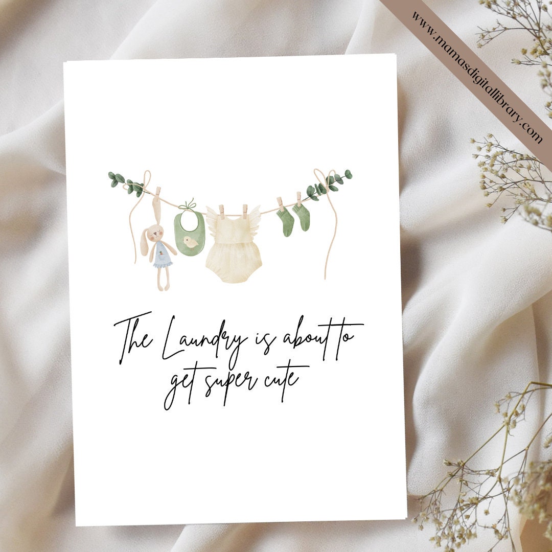 Baby Shower Card, Expecting Card, Cute Card, Print at Home Card, New ...