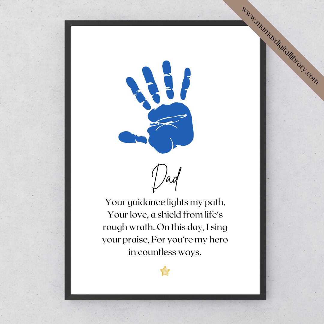 Fathers Day, Handprint Craft, Keepsake Gift, Father's Day Gift ...