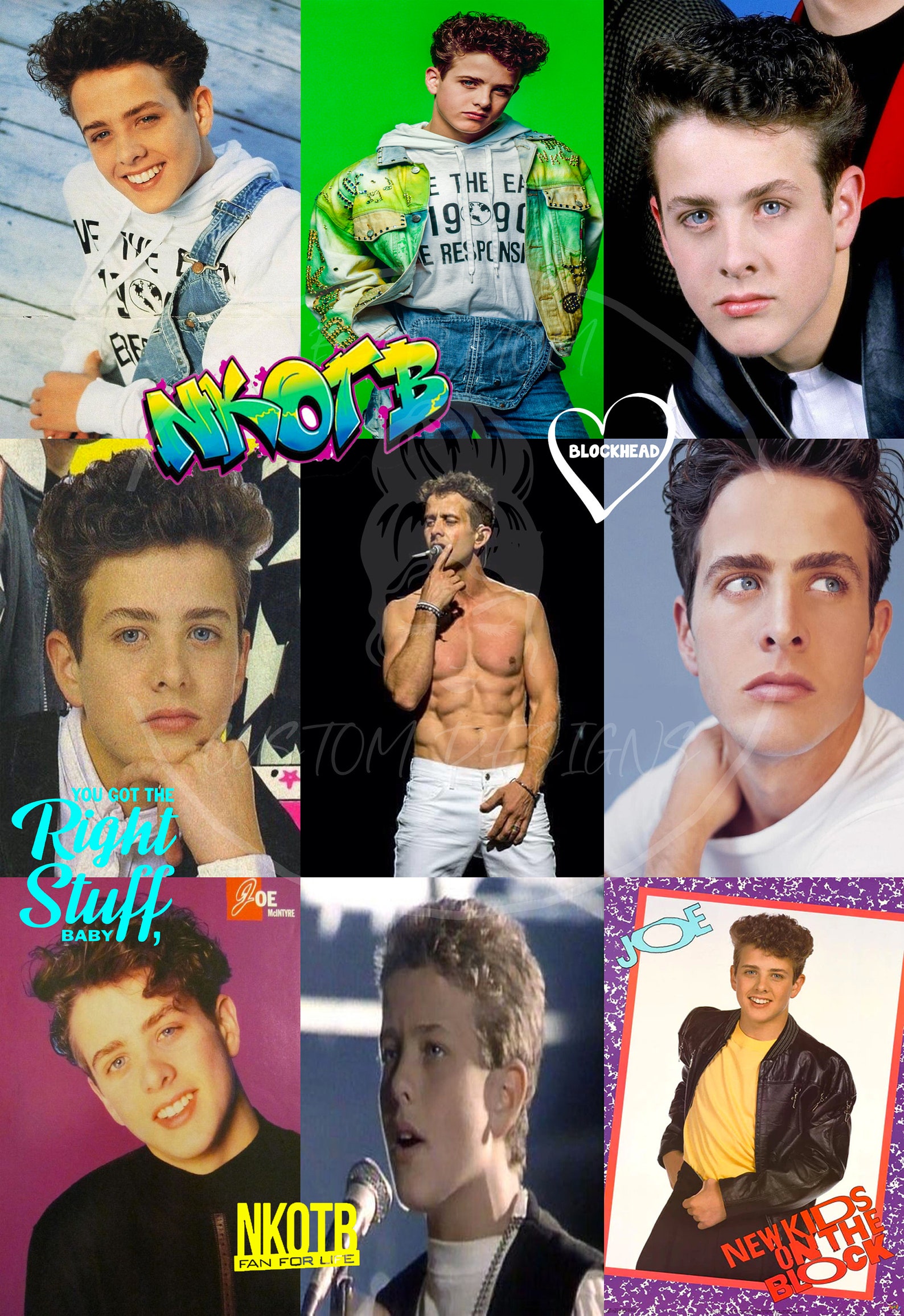 Joey Mcintyre Collage NKOTB - Etsy