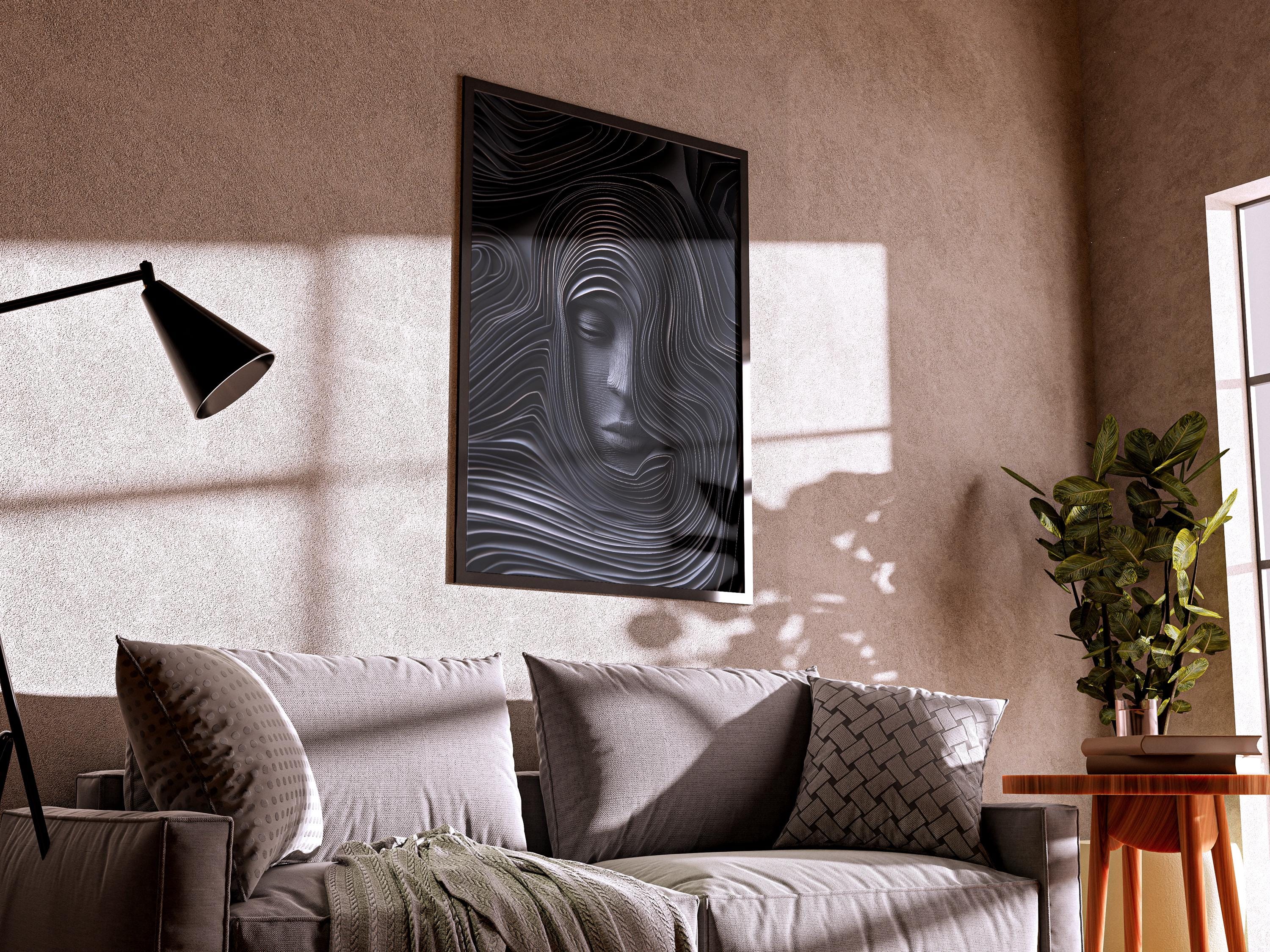 Paper Face, Machine Generated Printable Poster Design. - Etsy