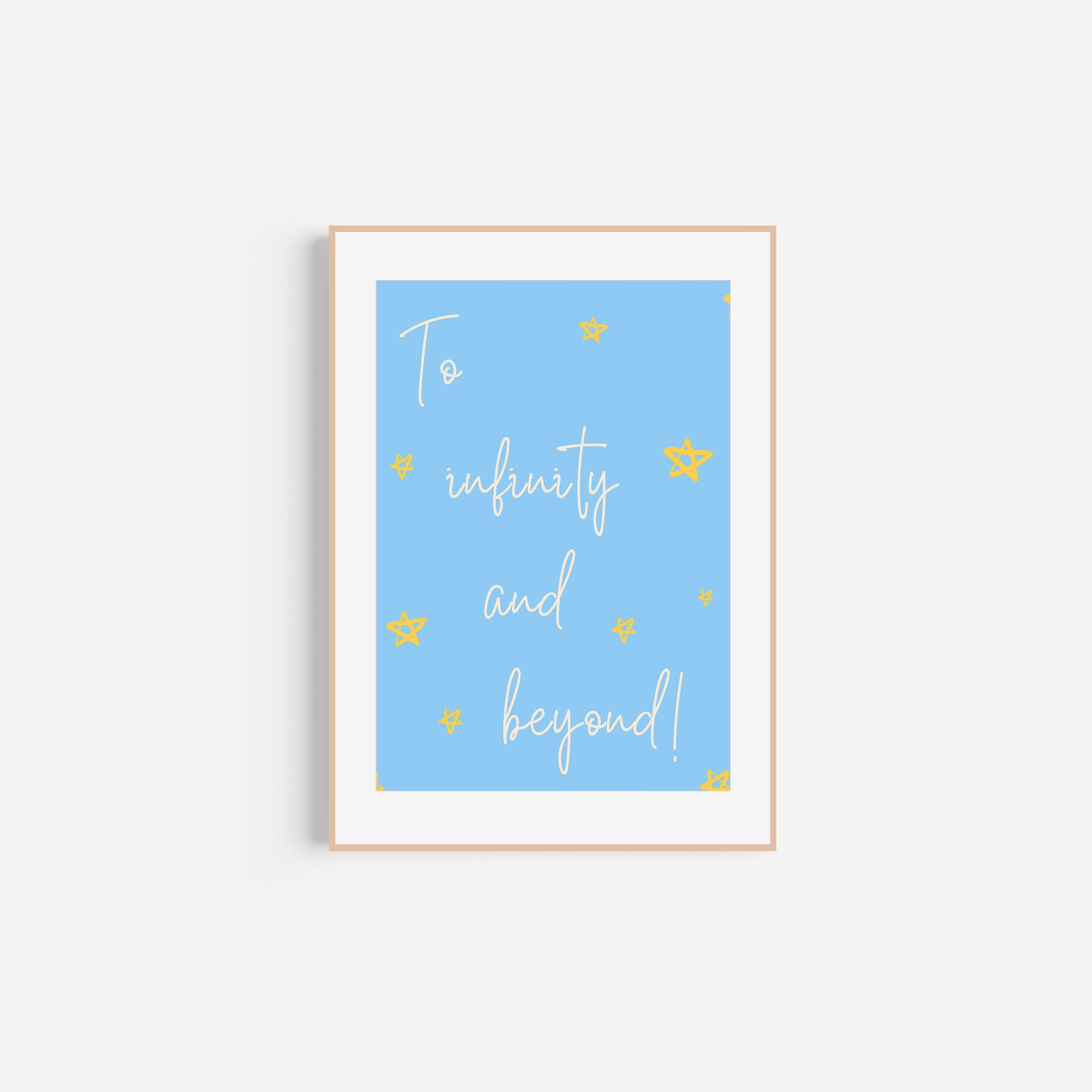 Toy Story Print, to Infinity and Beyond Sign, Typography Print ...