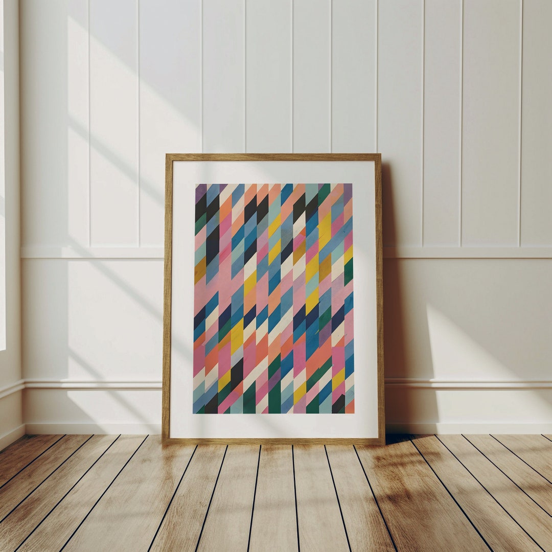 Colourful Abstract Print | Geometric Contemporary Wall Art | Bridget ...