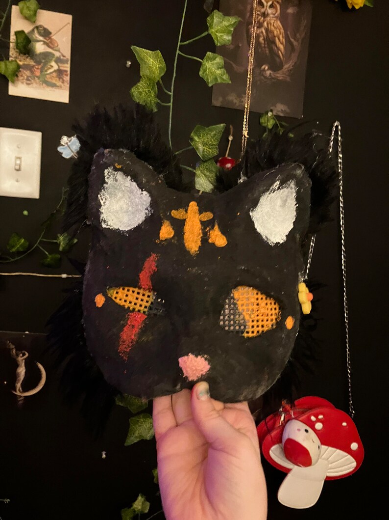 Black Main Coon Therian Mask Felted Soft Good Mesh - Etsy