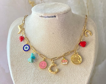 Charm Necklaces - Etsy UK