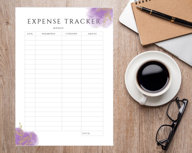 Expense Tracker Digital Print - Etsy