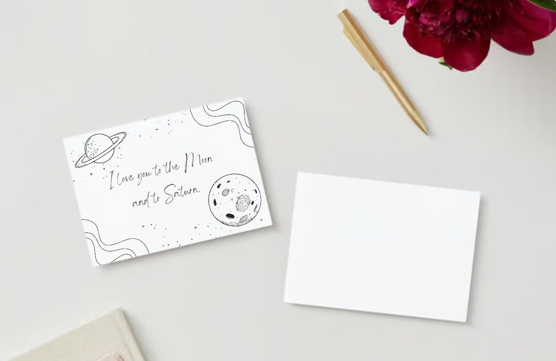 Taylor Swift Card, to the Moon and Saturn, Taylor Swift Digital Card ...