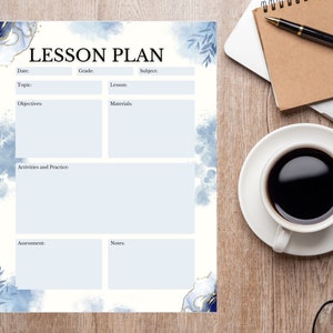 Floral Lesson Plan, Lesson Plans, Digital Lesson Plan Template, Lesson ...