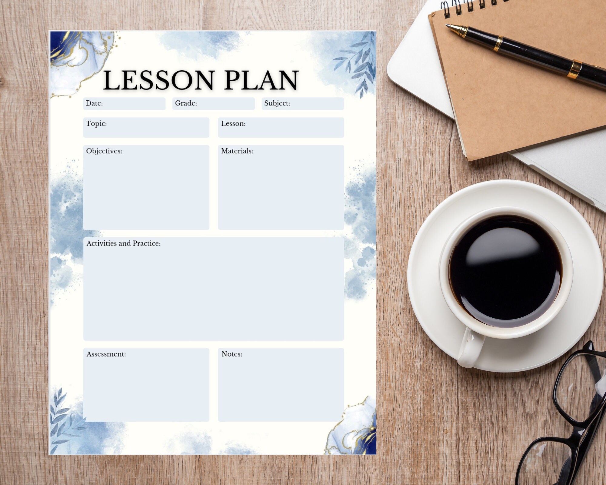 Floral Lesson Plan, Lesson Plans, Digital Lesson Plan Template, Lesson ...