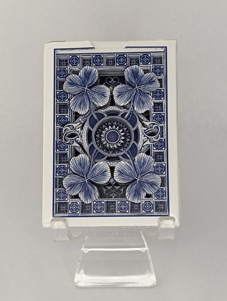Four Leaf (blue Edition) Playing Card Deck Cut - Etsy