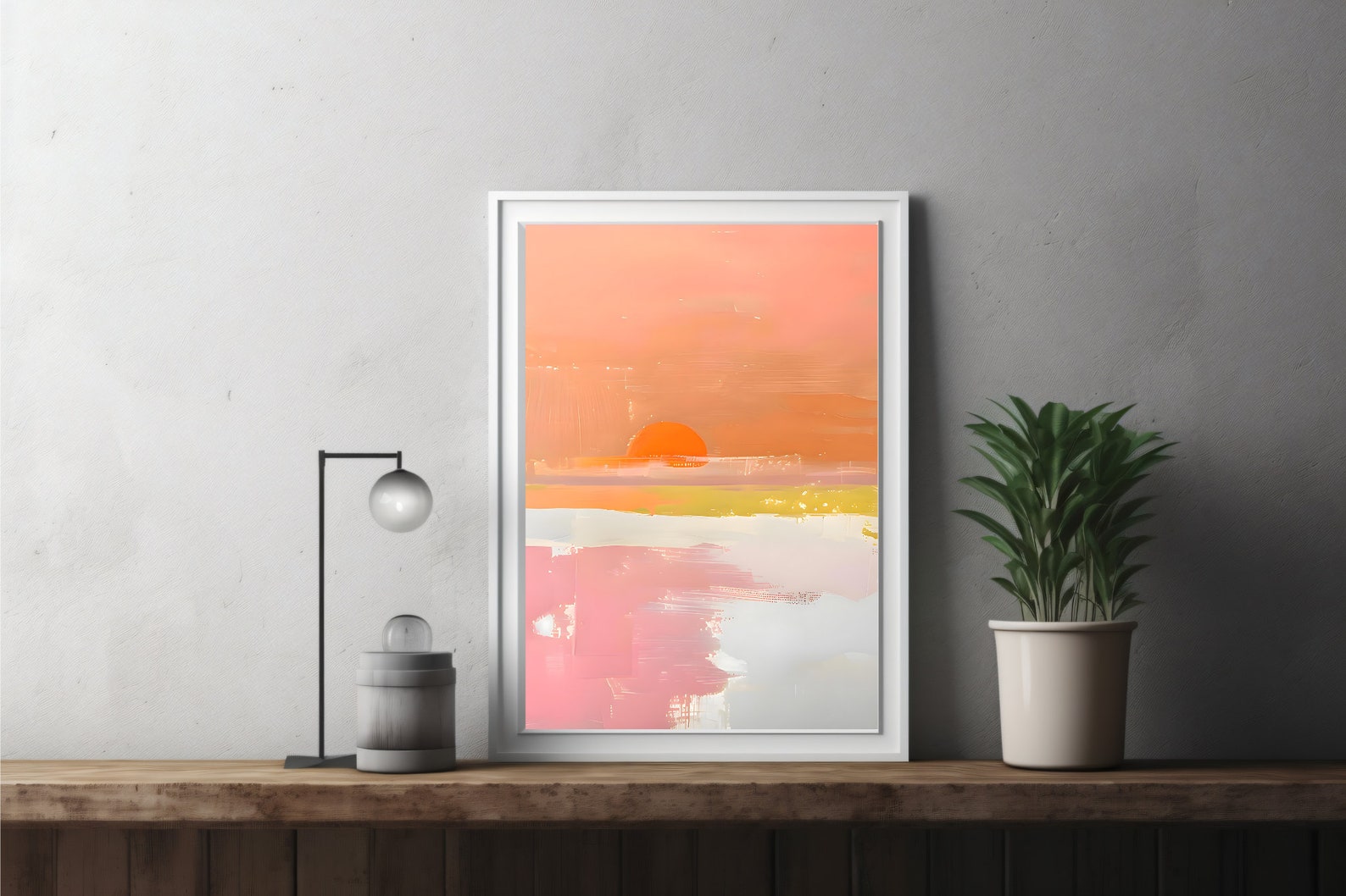 Sunset Landscape Poster | Abstract Artwork | Soft Colors | Golden Hour ...