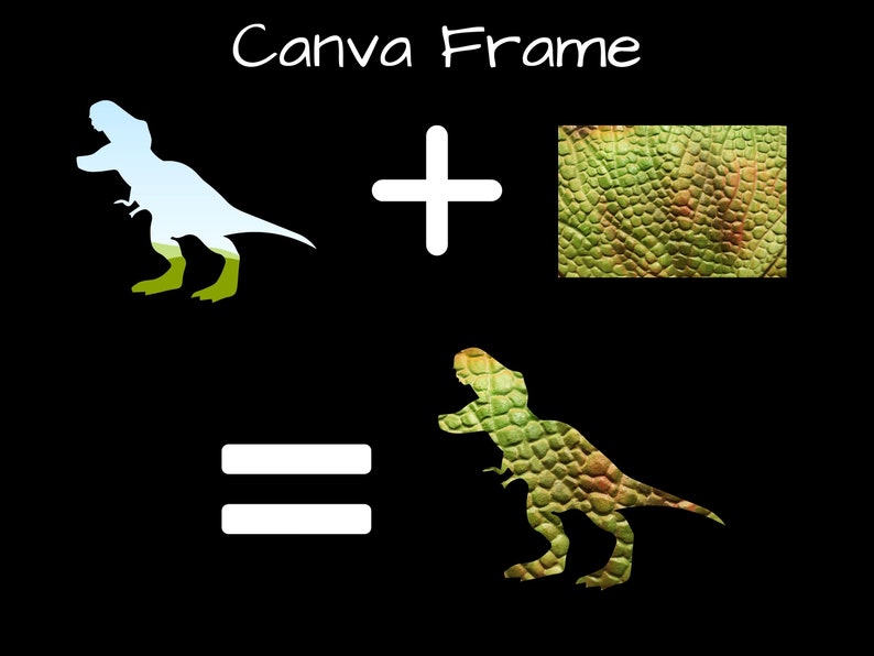 T-rex Tyrannosaurus Rex Canva Frame Template Photo Frame Templates ...