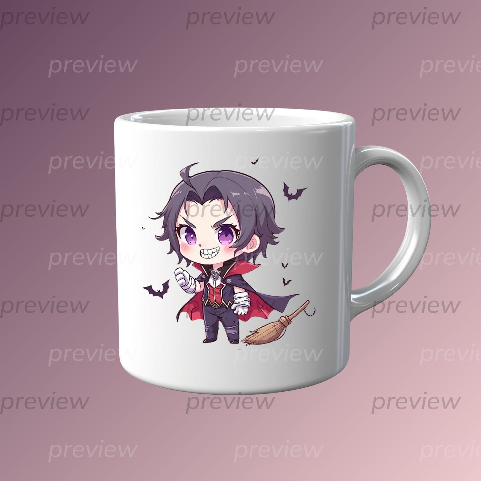 Chibi Vampire Clipart Instant Download Sublimation Design Cute ...