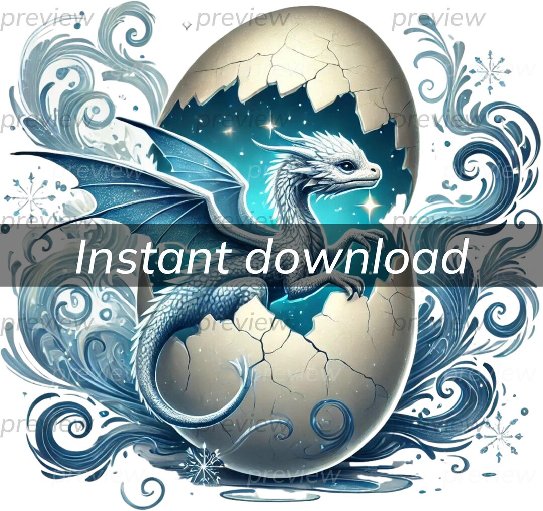 Whimsical Dragon Hatchling Digital Art - Printable Instant Download for Fantasy Lovers - Etsy