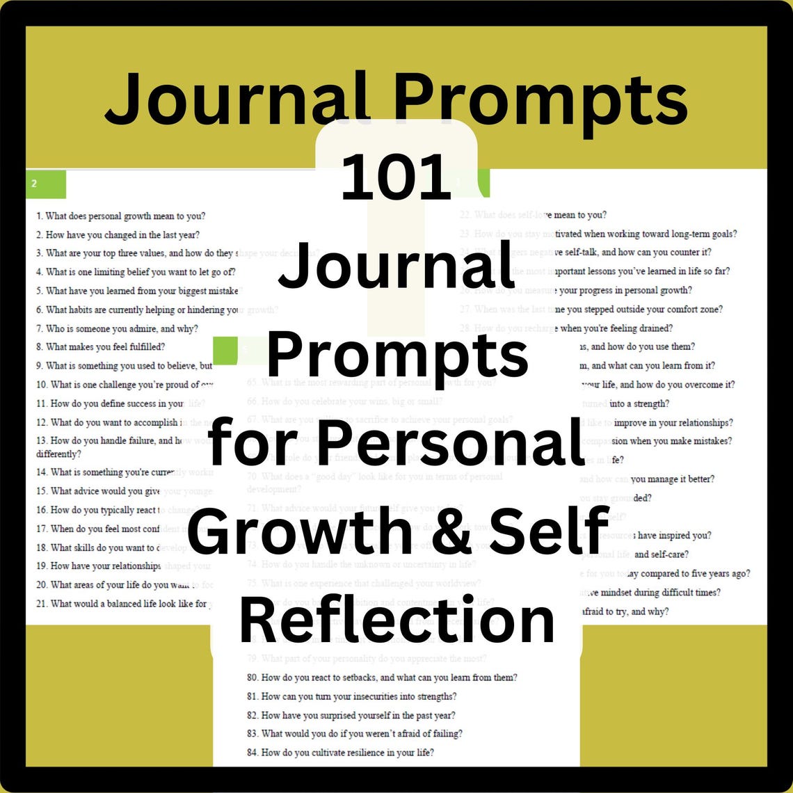 101 Journaling Prompts for Personal Growth and Self Reflection ...