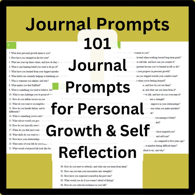 101 Journaling Prompts for Personal Growth and Self Reflection ...