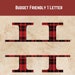 Letter H Buffalo Plaid Monogram PNG Digital Files. PNG File for Instant ...