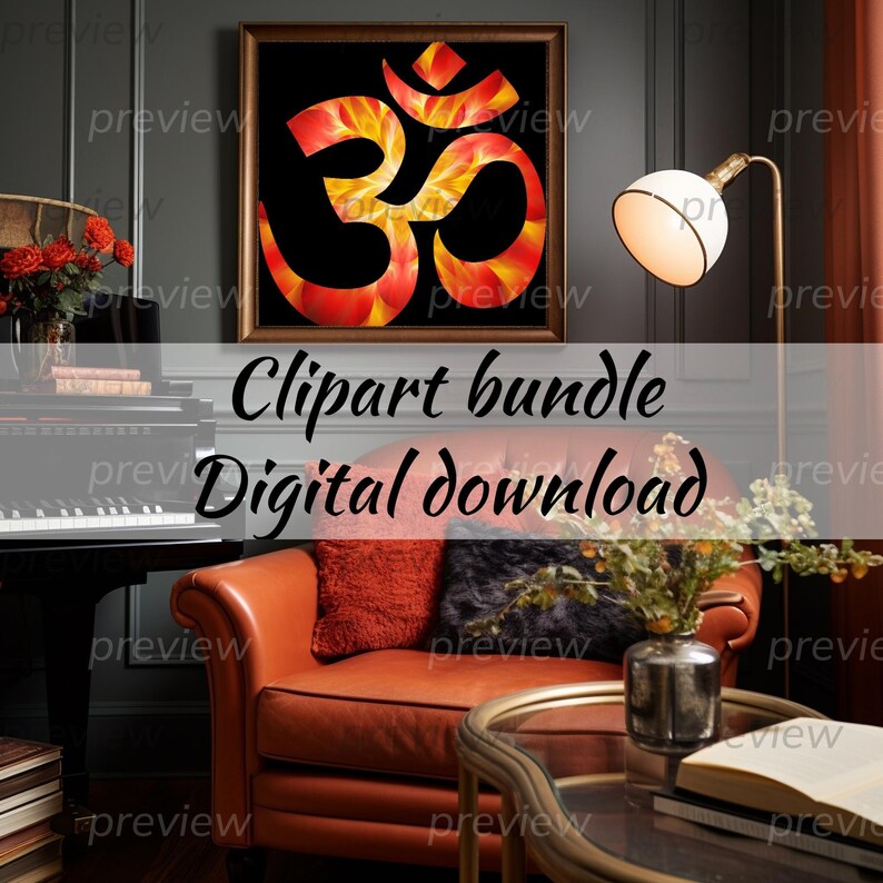 Colorful Om Clipart Instant Download Sublimation Design for Creative ...