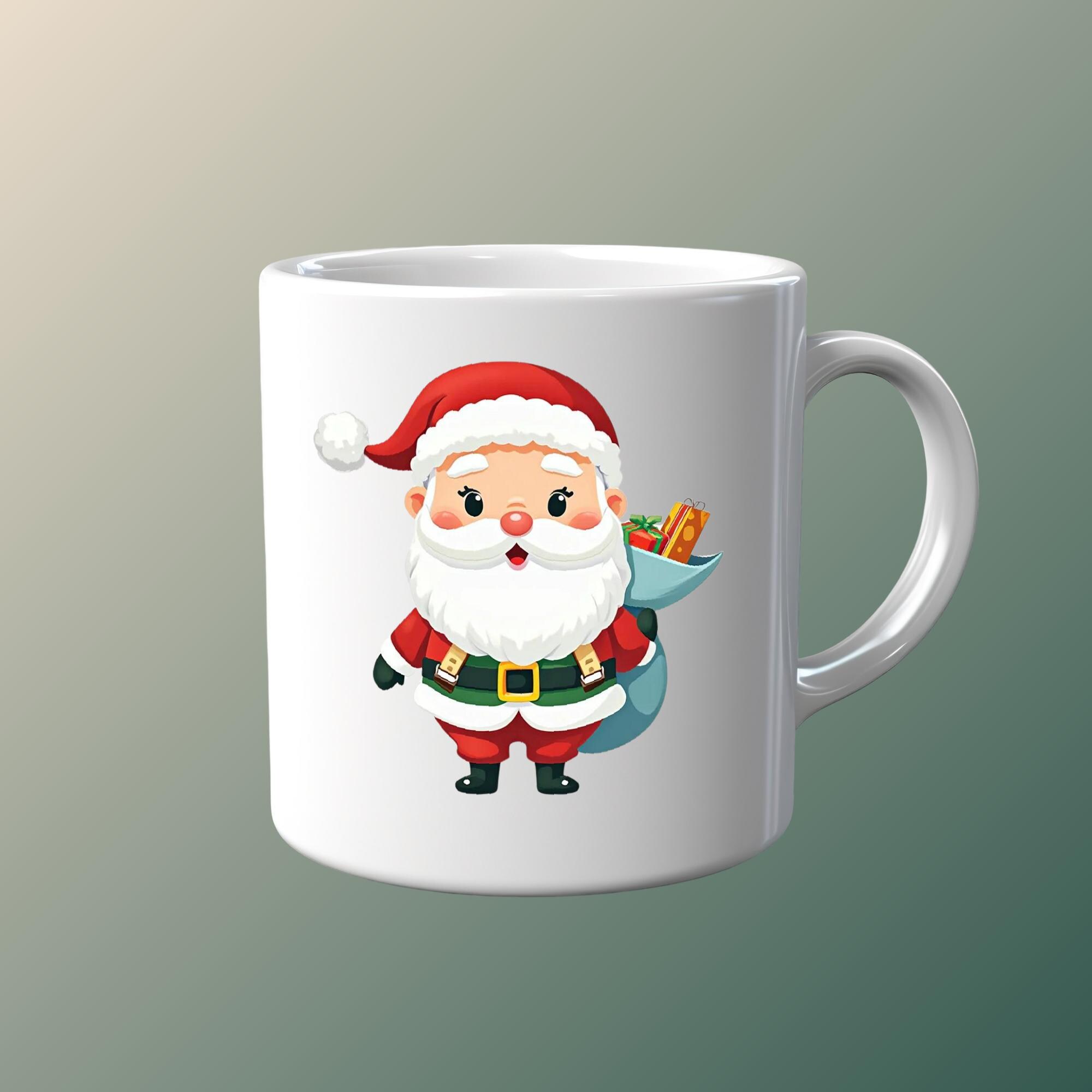 Chibi Style Santa Bundle 21 PNG Clipart for Instant Download ...