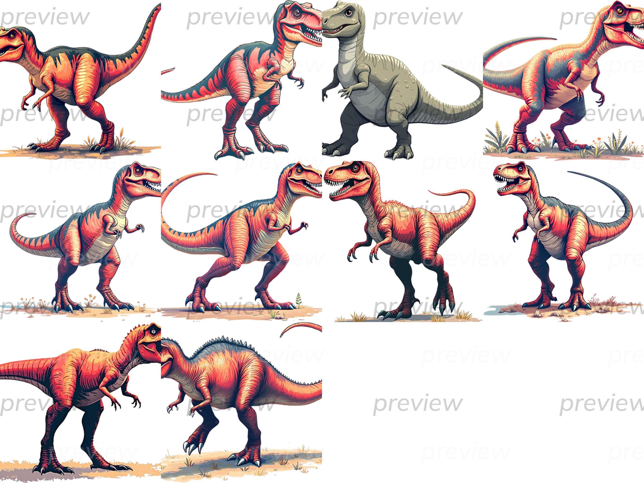 Realistic Dinosaur Clipart for Instant Download - Sublimation Design ...