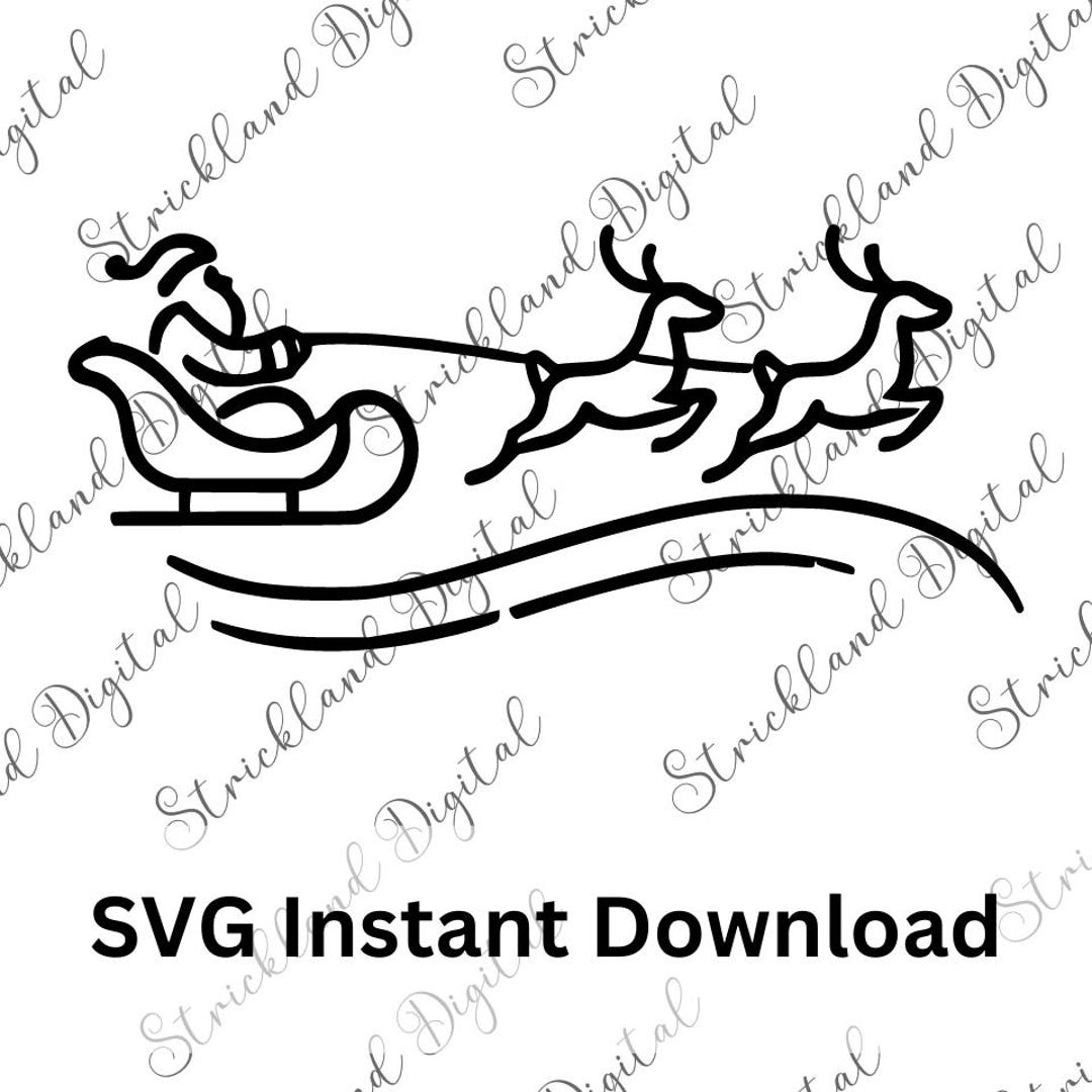 Christmas Santa Reindeer SVG for Crafting Can Be Used With Cricut ...