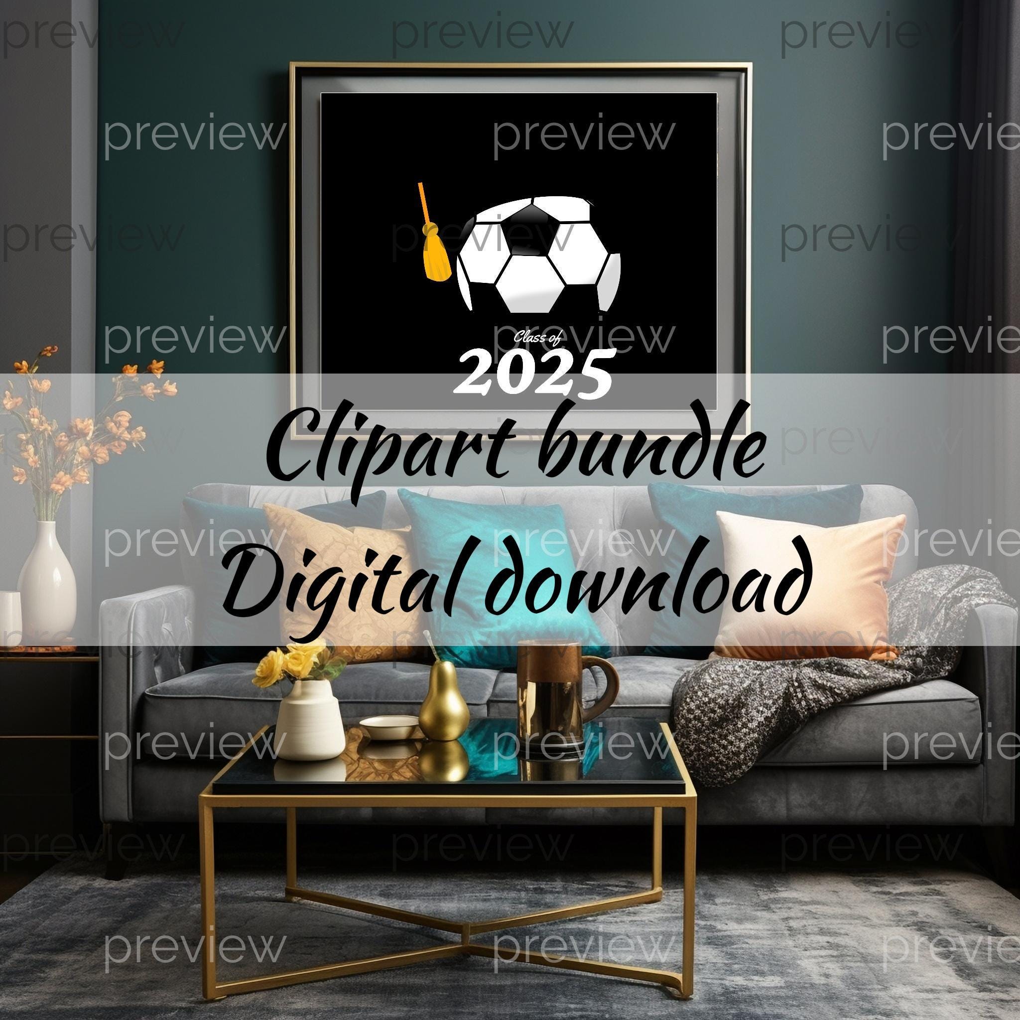 Class of 2025 Graduation Sports Clipart Bundle (digital Download) - Etsy
