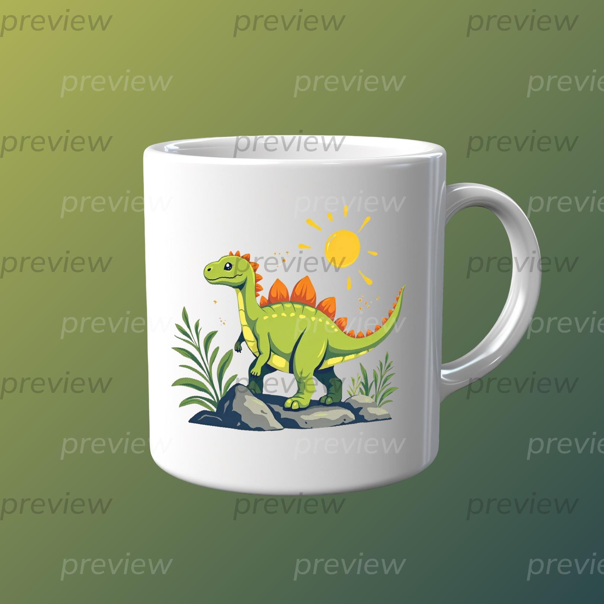Cute Dinosaur Clipart Instant Download for Sublimation Design - Fun and ...