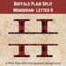 Letter H Buffalo Plaid Monogram PNG Digital Files. PNG File for Instant ...