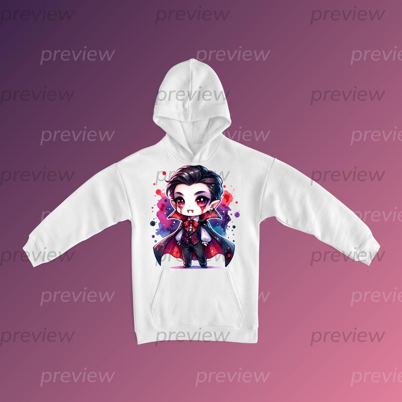 Chibi Vampire Clipart Instant Download Sublimation Design Cute ...