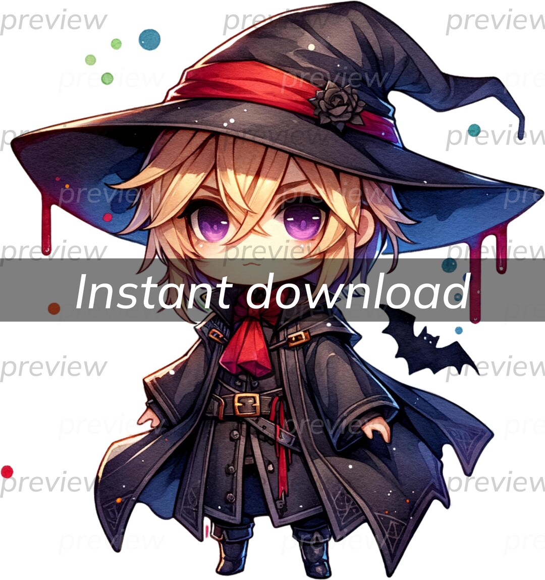 Enchanting Warlock 300 DPI Transparent PNG Digital Art - Printable ...