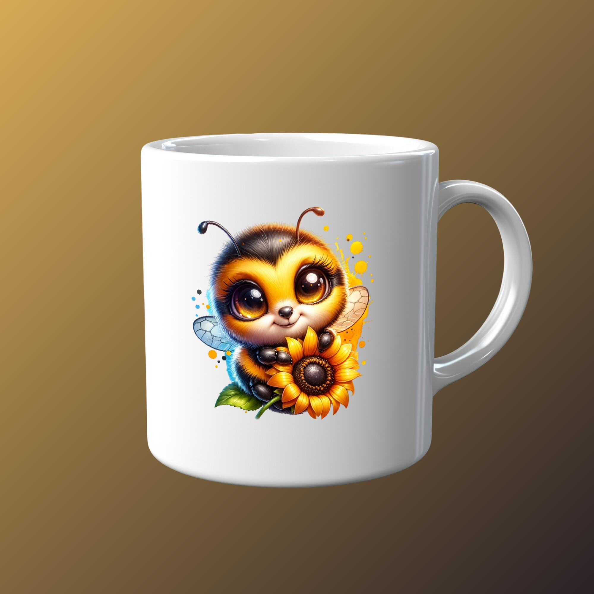 Cute Bumble Bees Clipart Bundle, Watercolor Honey Bee PNG (digital ...