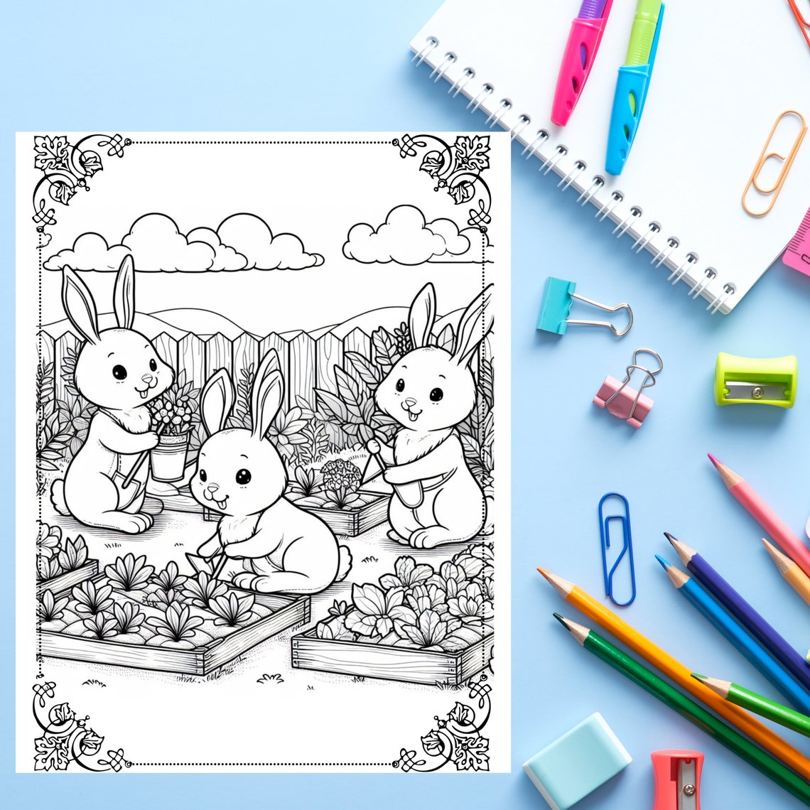Printable Easter Coloring Pages, Instant Download for Quick Easter Fun ...