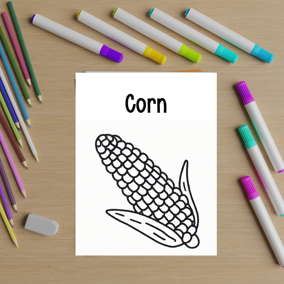 Farmers Market Coloring Page, Bold and Easy Coloring, Printable ...