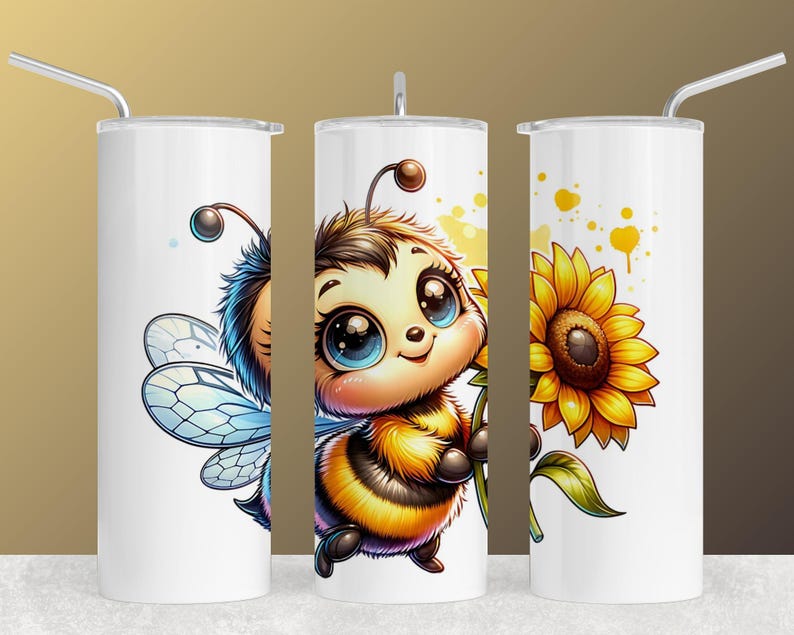 Cute Bumble Bees Clipart Bundle, Watercolor Honey Bee PNG (digital ...