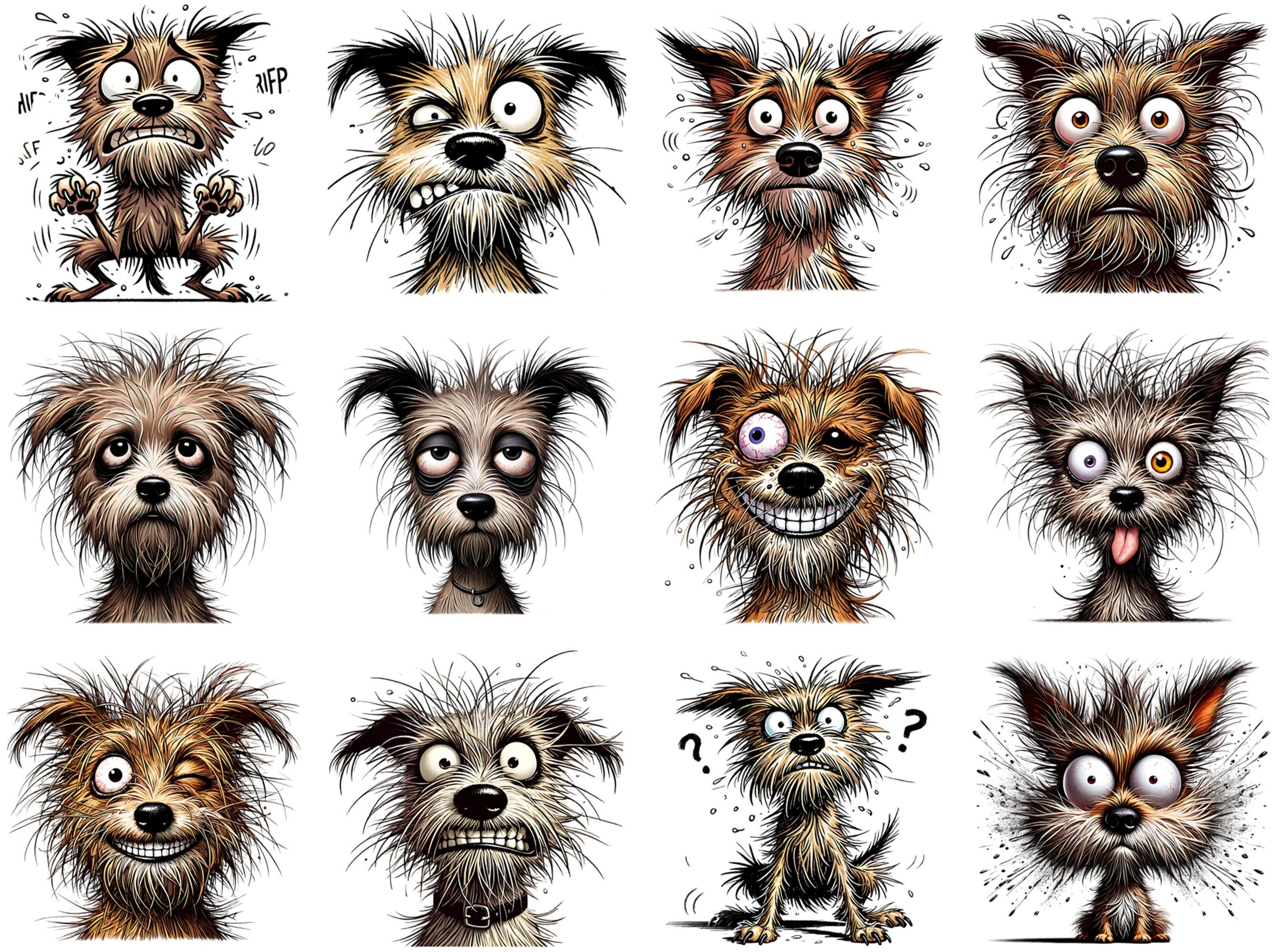 Frazzled Dog PNG | Cute Clipart, Funny Digital Art for Crafting ...