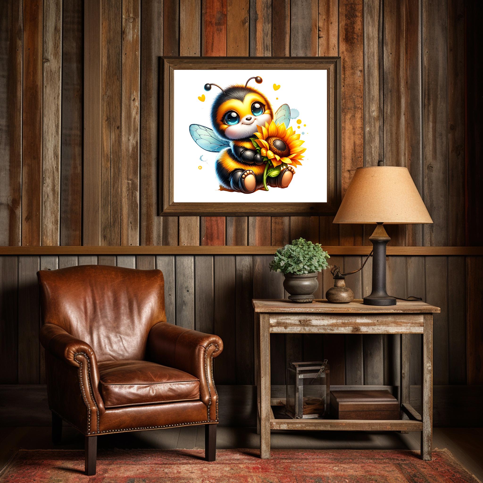 Cute Bumble Bees Clipart Bundle, Watercolor Honey Bee PNG (digital ...