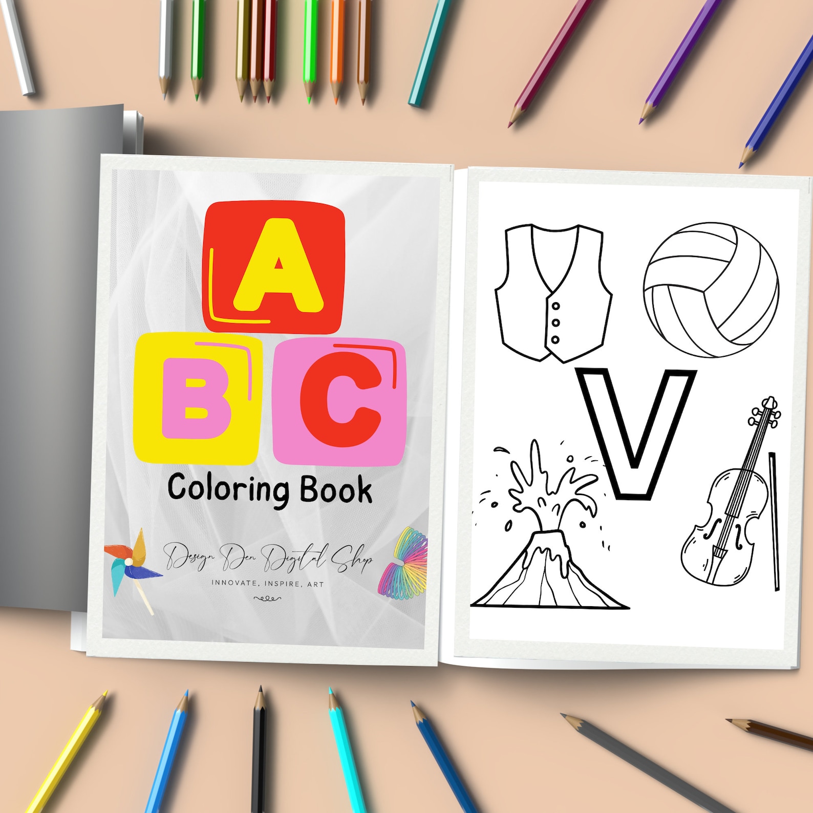 Abc Coloring Book Printable Alphabet Coloring Printable Diy Alphabet ...