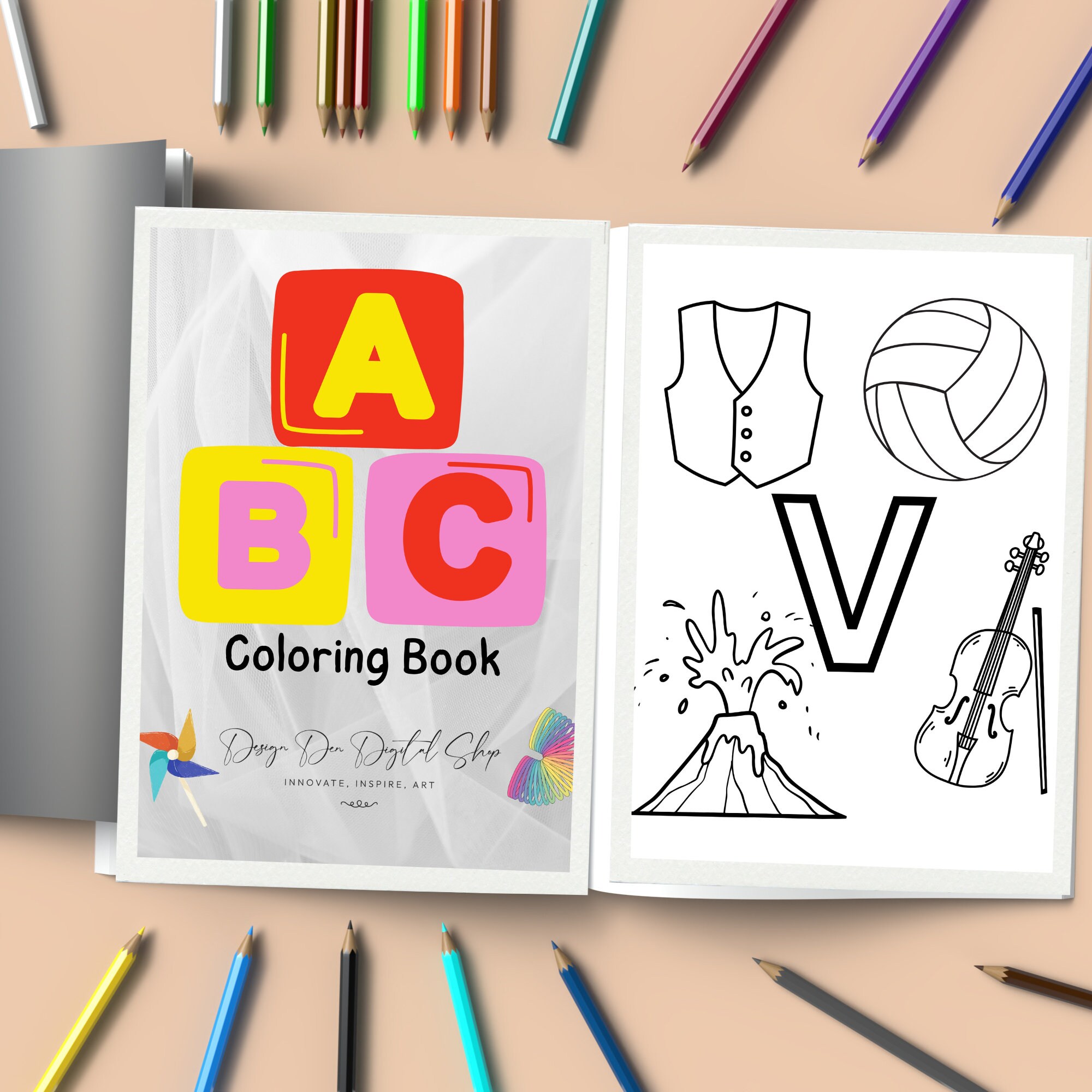 Abc Coloring Book Printable Alphabet Coloring Printable Diy Alphabet ...