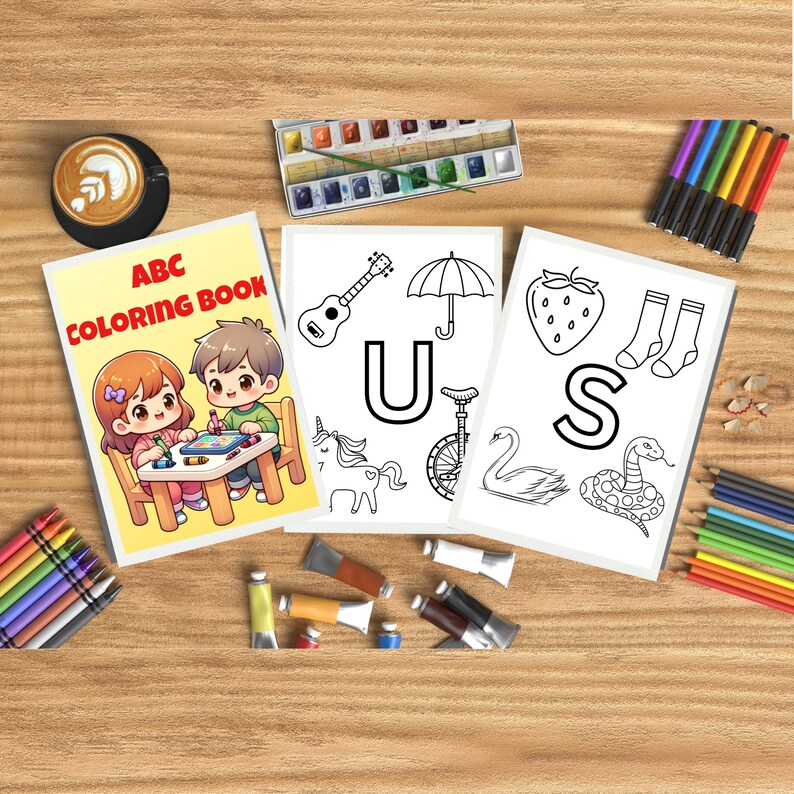 Abc Coloring Book Printable Alphabet Coloring Printable Diy Alphabet ...