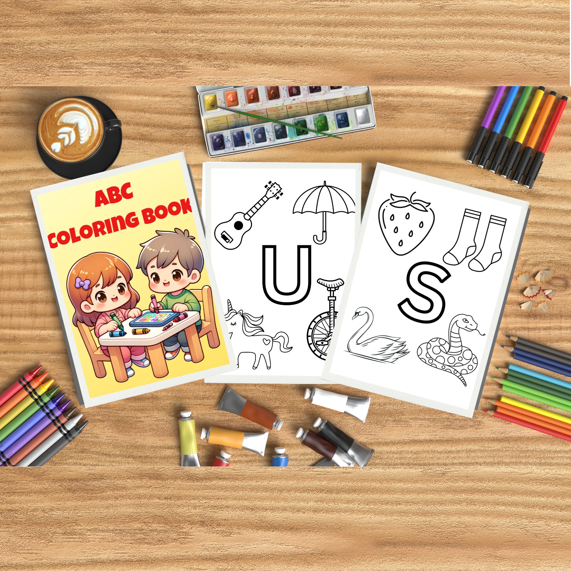 Abc Coloring Book Printable Alphabet Coloring Printable Diy Alphabet ...