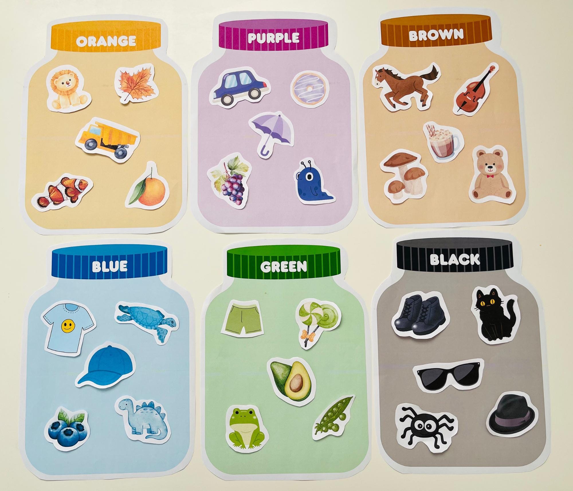 Color Sorting Game | Montessori Printable Activity for Kids, Preschool ...