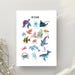 Ocean Animals Print | Printable Sea Creatures Poster for Kids Room ...