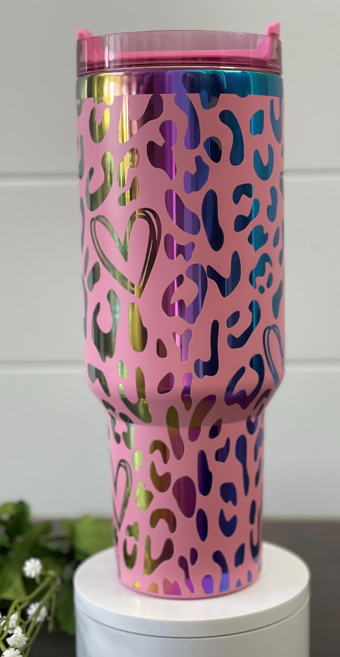 40 Oz Cheetah Tumbler/mug - Etsy