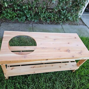 Handcrafted Cedar Grill Tables for Big Green Egg, Kamado Joe, and Primo ...