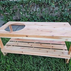 Handcrafted Cedar Grill Tables for Big Green Egg, Kamado Joe, and Primo ...