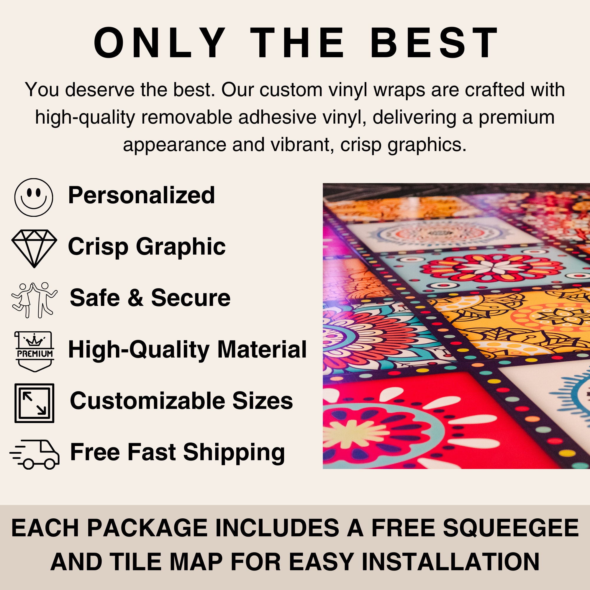 Mandala Dance Floor Decal Dance Floor Mural Vinyl Event Dance Floor ...